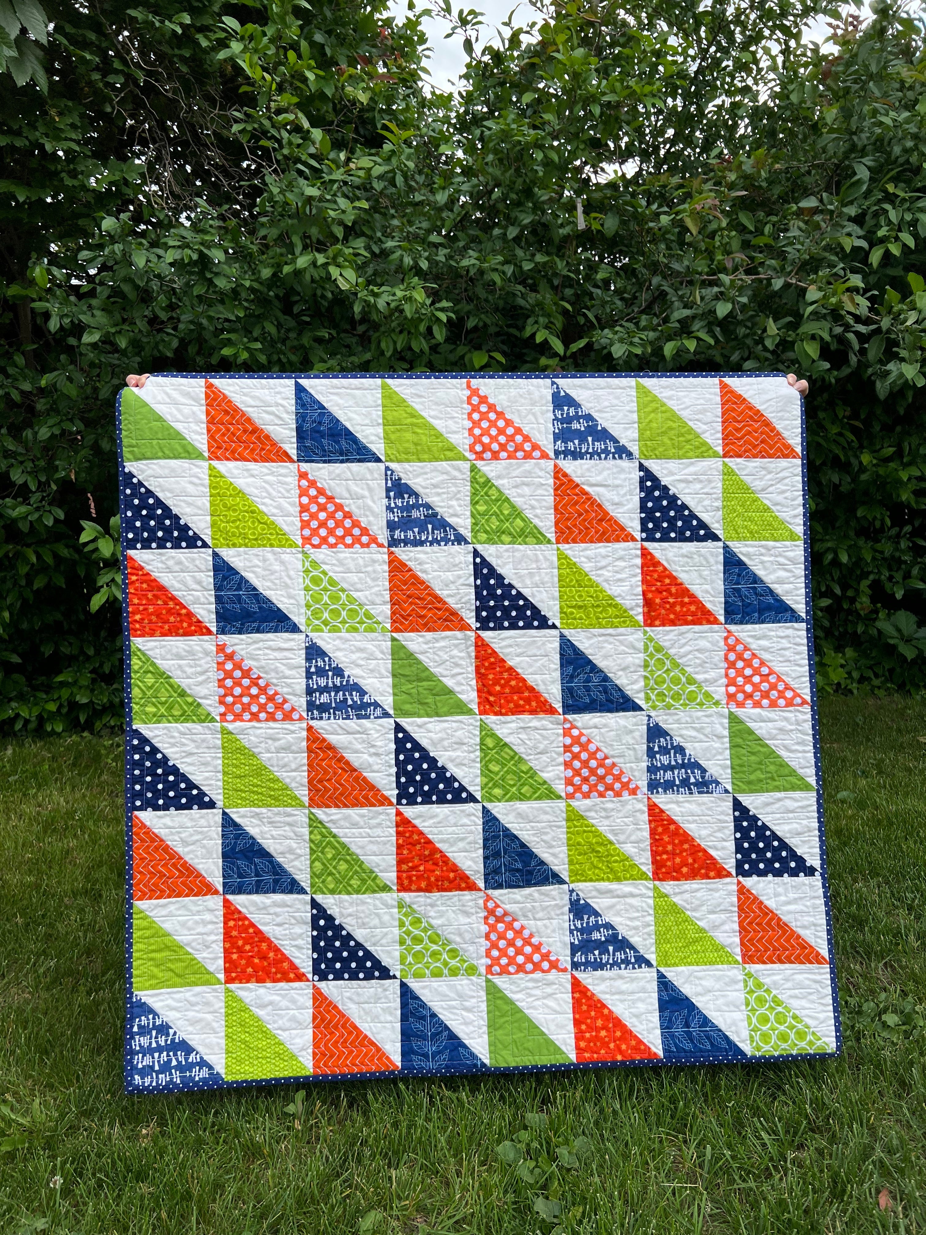 Half Square Triangle baby quilt – Erika Bea